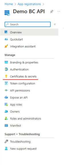 Dynamics BC Requests with Postman