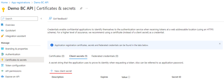 Dynamics BC Requests with Postman
