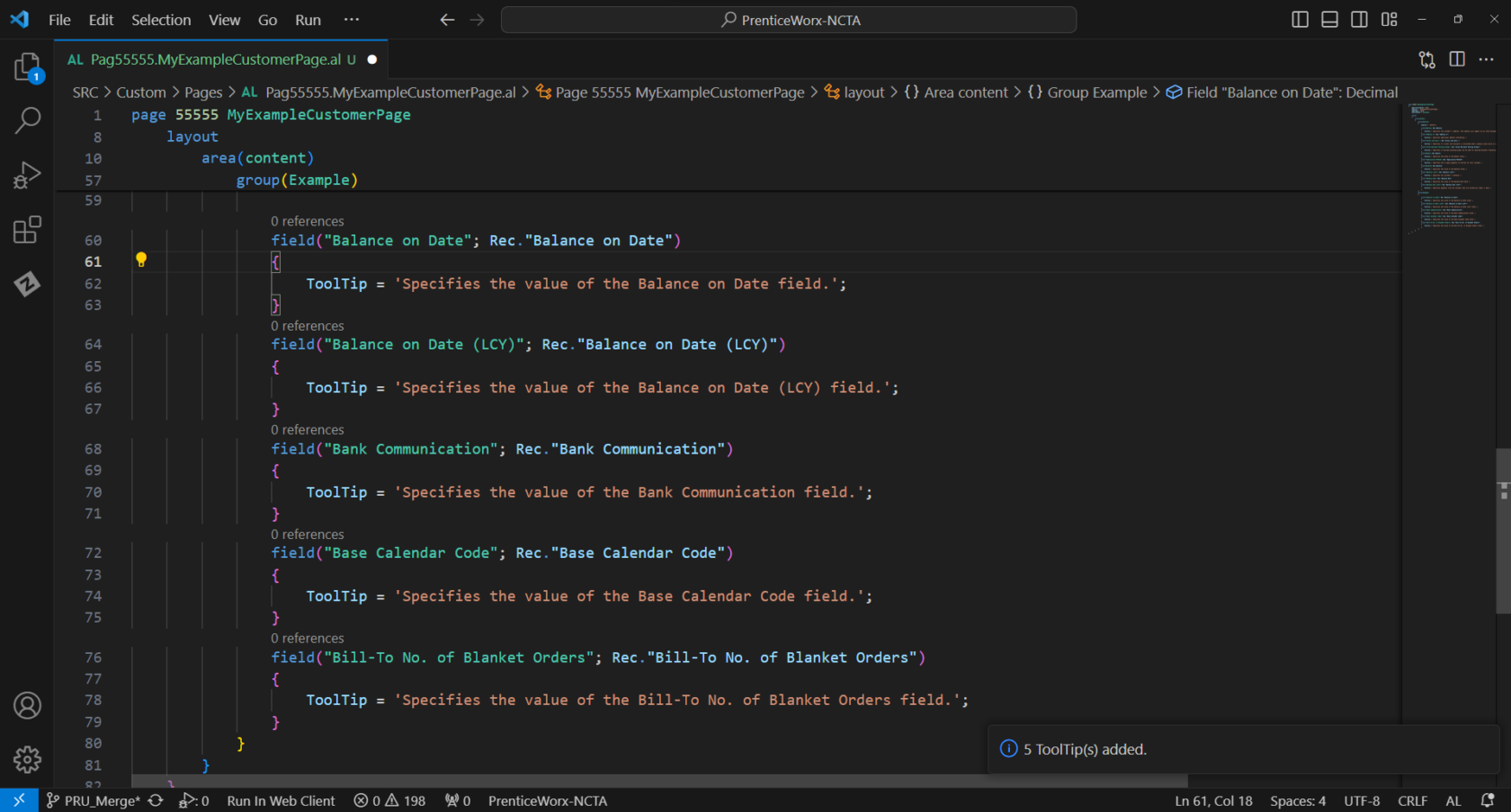 AZ AL Dev Tools/AL Code Outline Visual Studio Code extension
