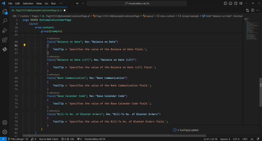 AZ AL Dev Tools/AL Code Outline Visual Studio Code extension