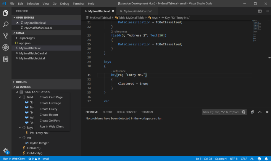 AZ AL Dev Tools/AL Code Outline Visual Studio Code extension