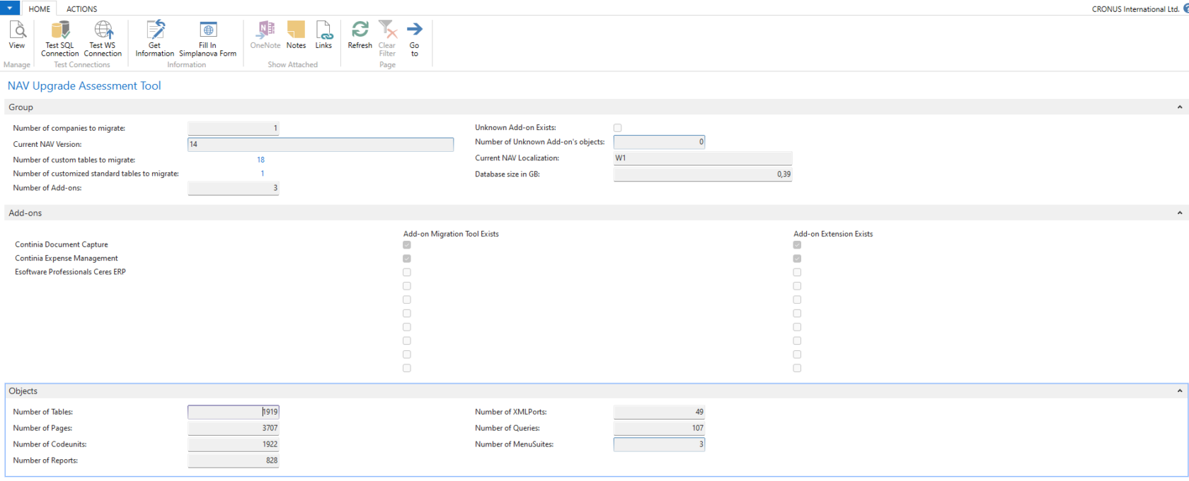 NAV Upgrade Assessment Tool