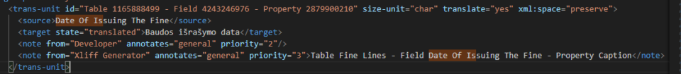 Translation in AL Guide